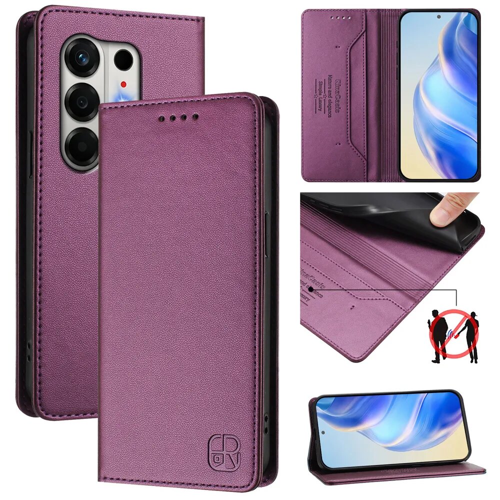 Чехол книжка для Tecno Camon 50 4G / Текно Камон 50 4Г CN5 с блокировкой RFID флип складной защитный чехол