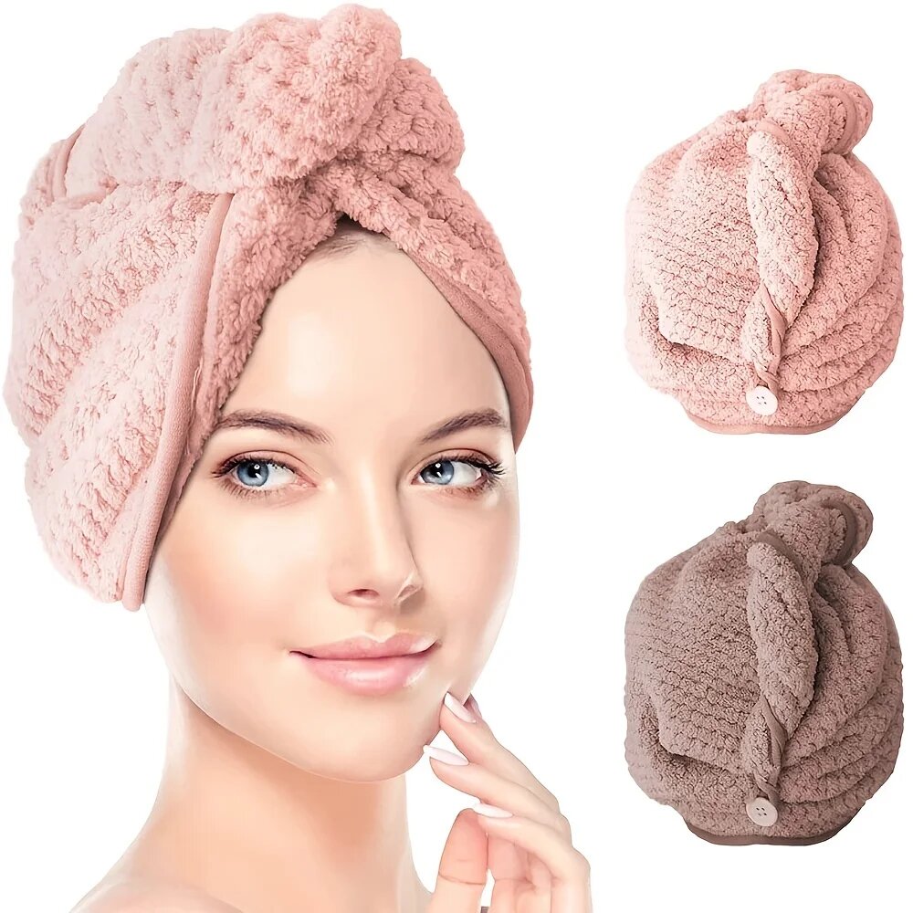 Шапочка для душа из микрофибры Pink