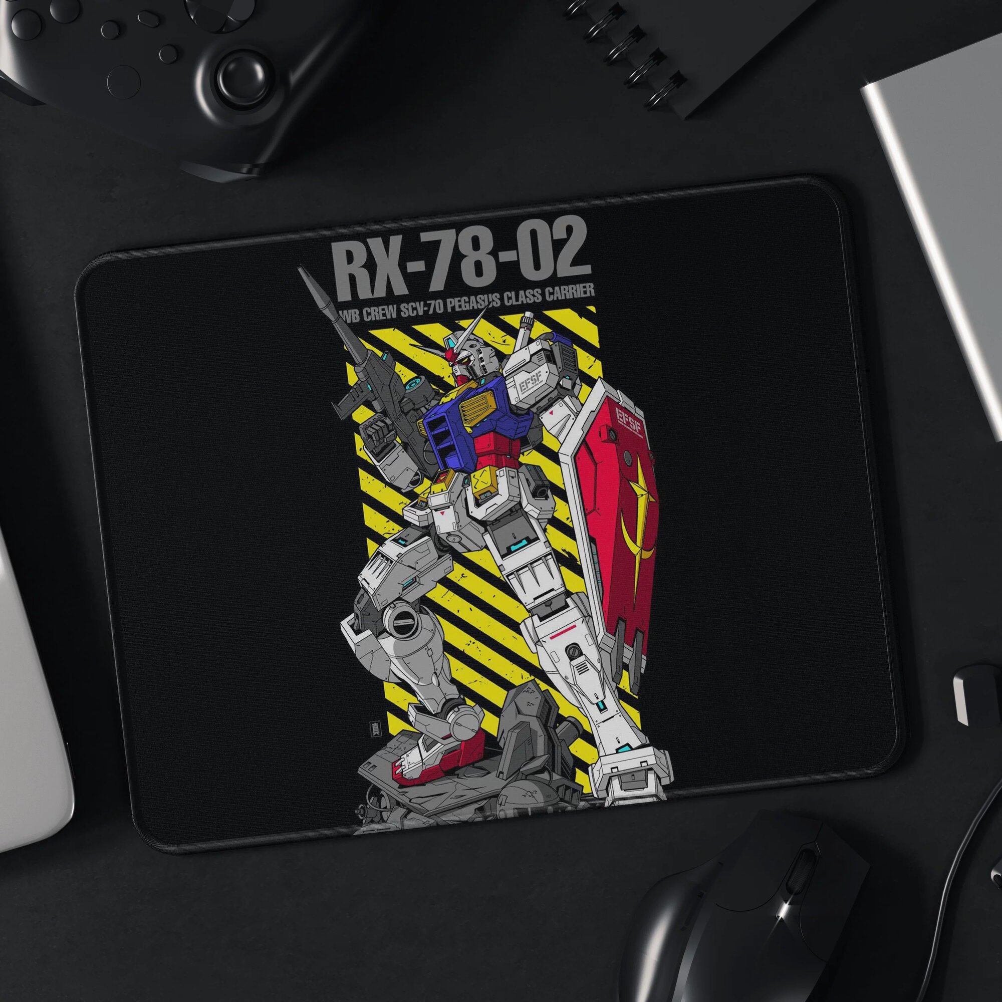Коврик для мыши с Гундам RX-78-2 3,5 мм толщиной 30x25 см для легкого использования