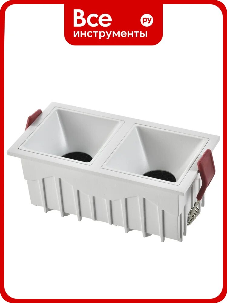 Светильник встраиваемый ST LUCE белый, LED, 2*10W, 60, IP20, L65xW126xH52, 85-265V, в комплекте ST757.548.20