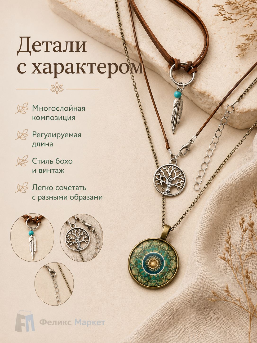 Подвеска, зеленый — фото 1