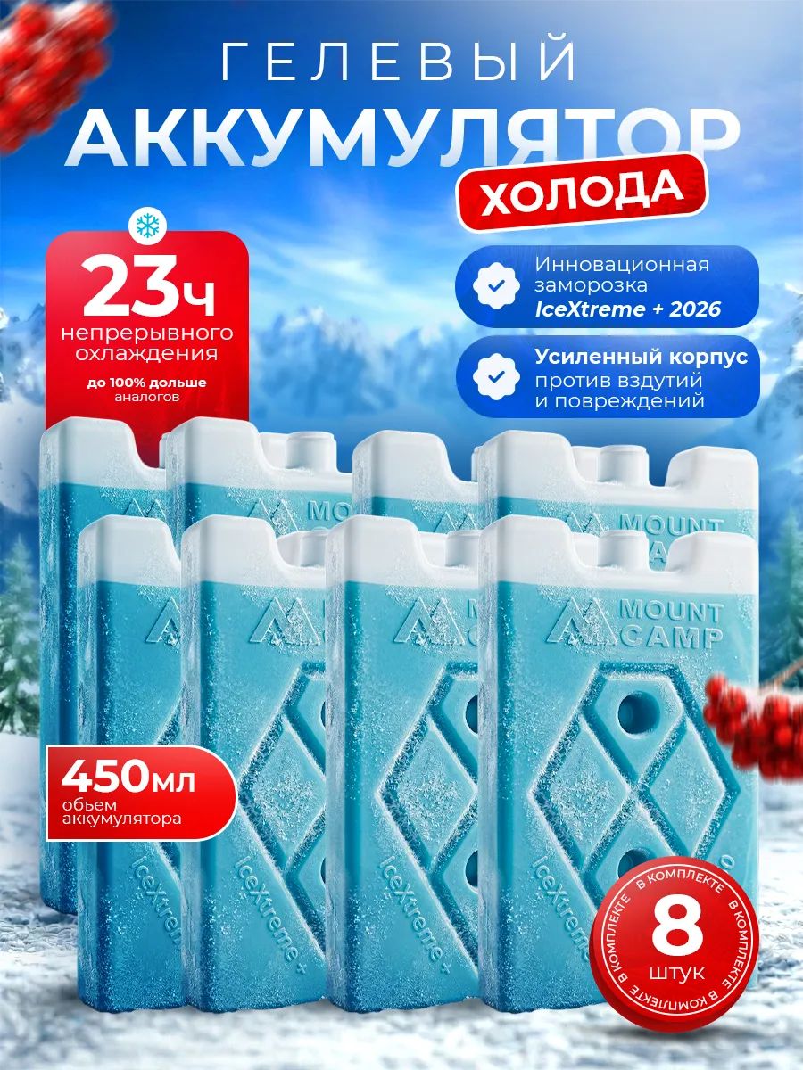 Аккумулятор холода для термосумок, хладоэлемент гелевый 8 шт.