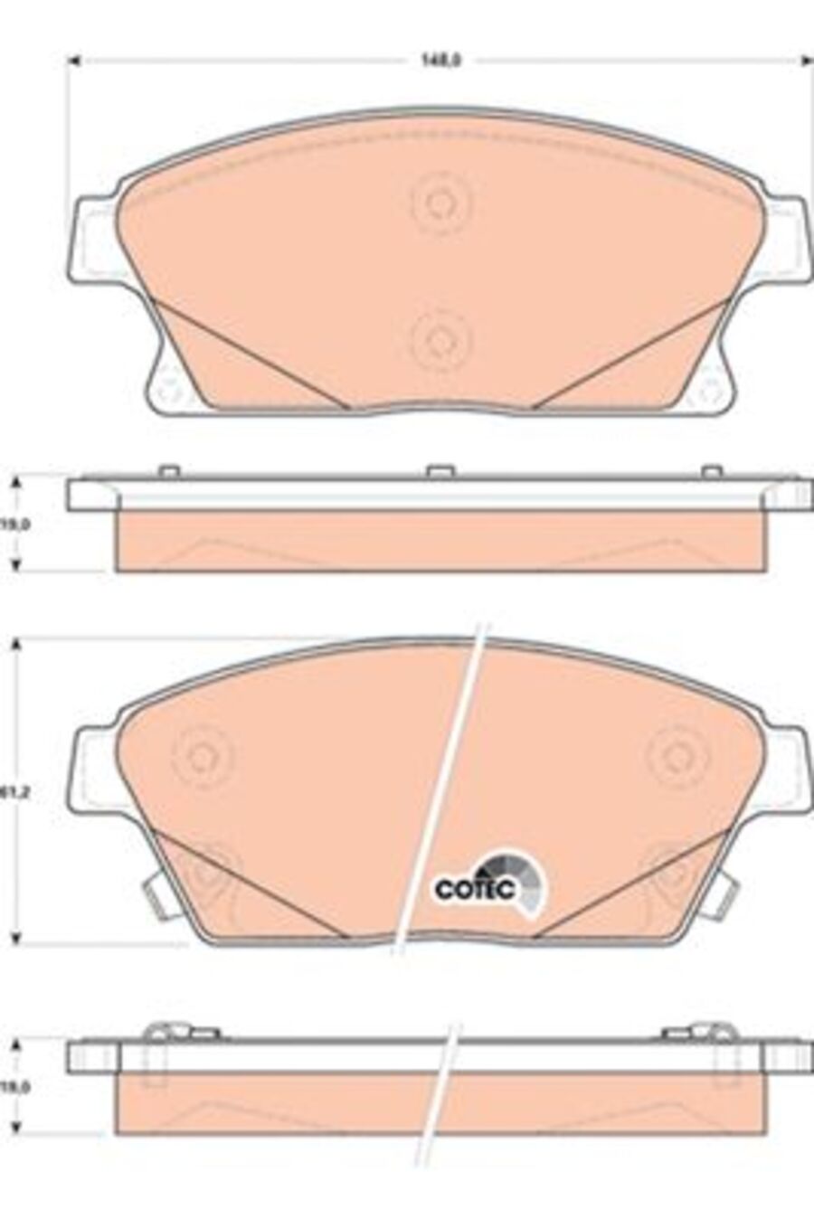 Колодки пер. opel astra 09 > (TRW GDB1847)