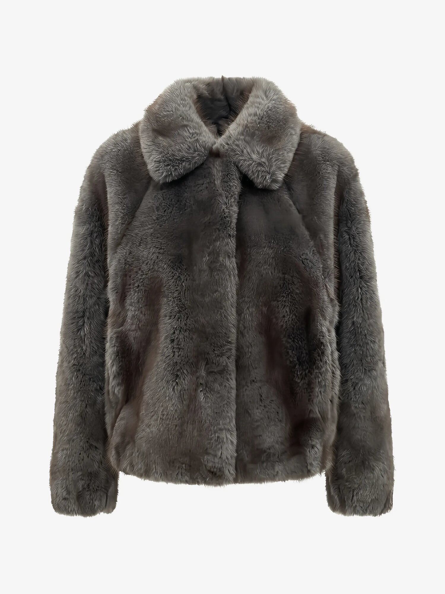 Куртка Faux-fur shirt-collar jacket