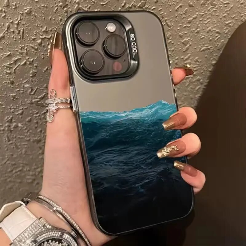 Чехол для iPhone 12, Black 2G1591, море