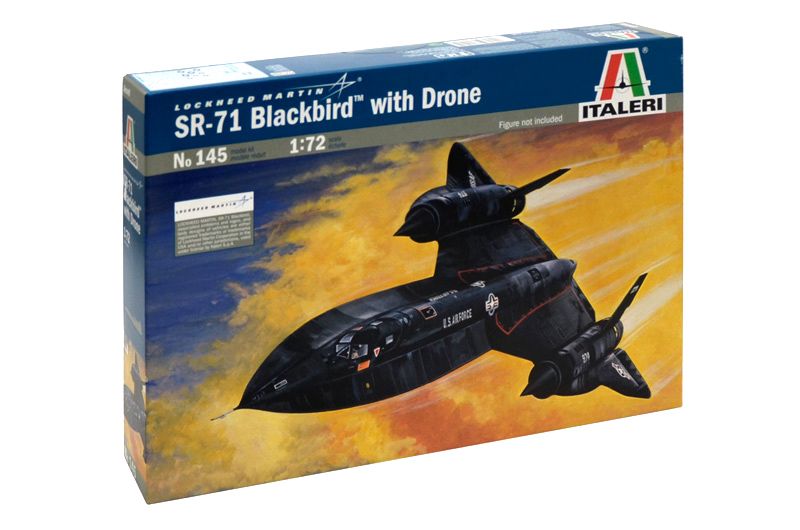 Модель самолета сборная стратегический разведчик SR-71 blackbird Масштаб 1/72 (45 см) Italeri Арт.0145ИТ