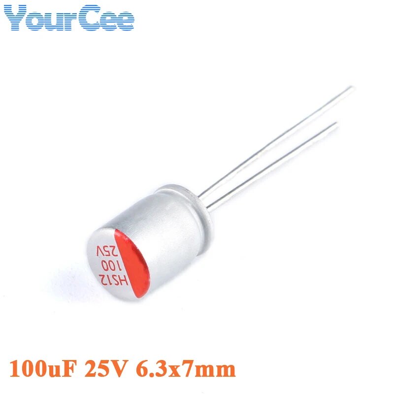 Конденсатор электролитический 100uF 25V 6x8mm 5шт