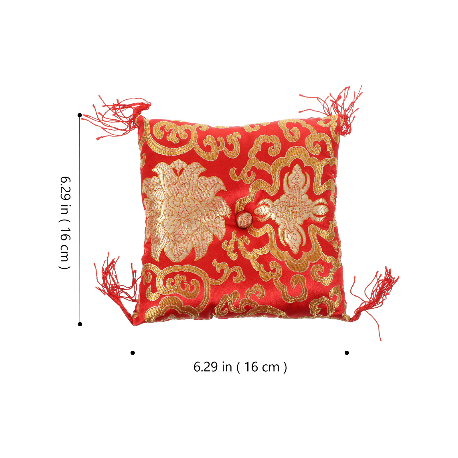 Подушка Для Медитации Жёлтого Цвета 16X16Cm СBeautiful Узорами И Превосходным Комфортом