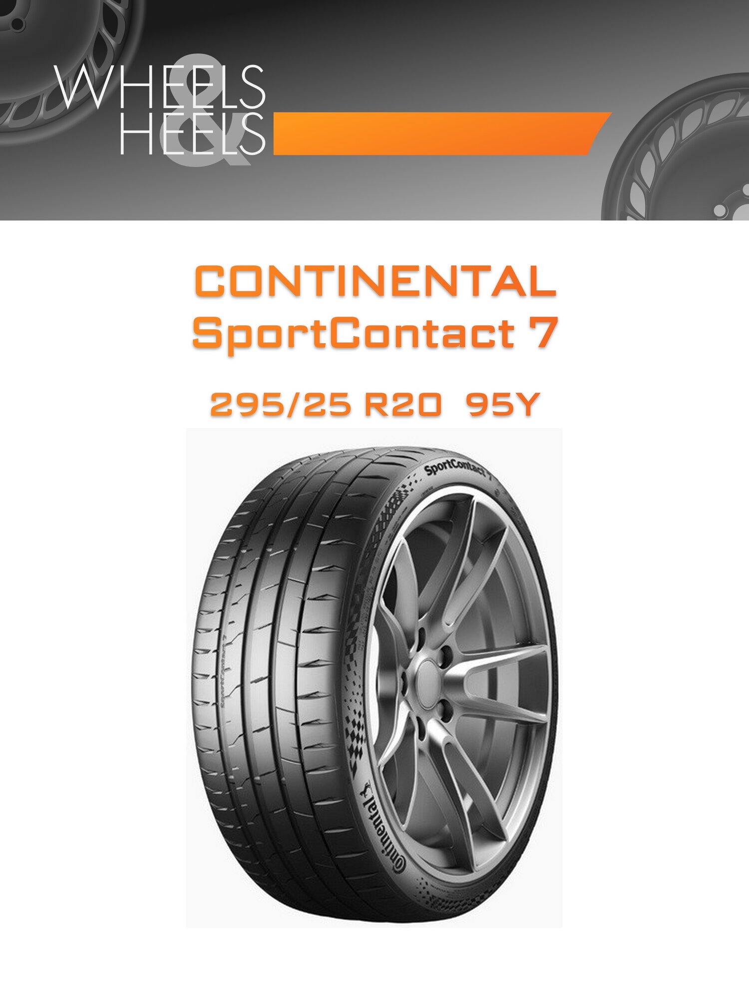 Шина автомобильная CONTINENTAL SportContact 7 295/25 R20 95Y XL SUMMER, летняя, универсальная