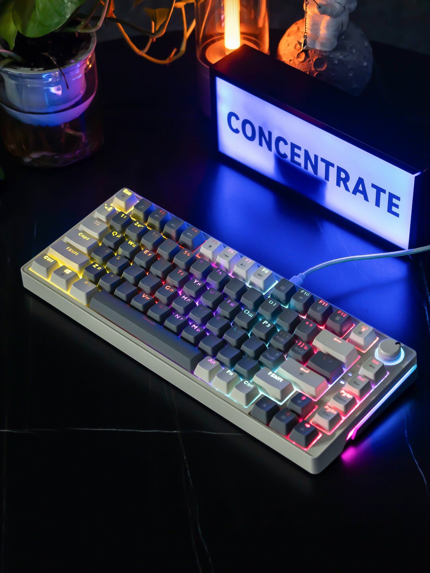 AG84, кабельная игровая клавиатура, механическая клавиатура, красный шток, RGB-подсветка