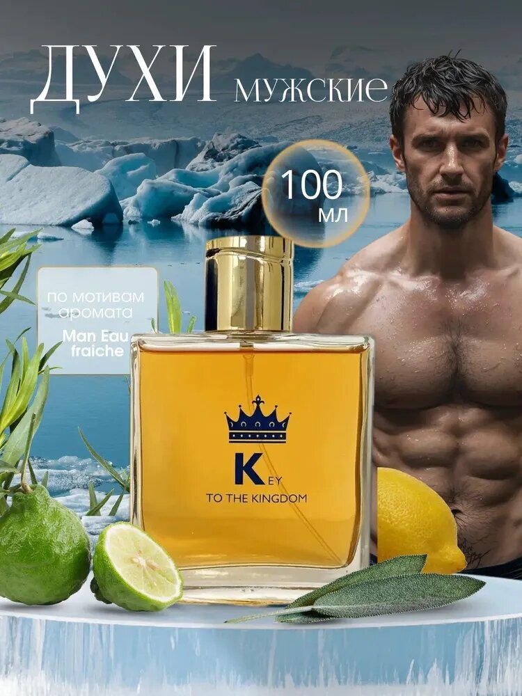 Духи мужские цитрусовые древесные Key to the Kingdom 100 мл подарок мужчине