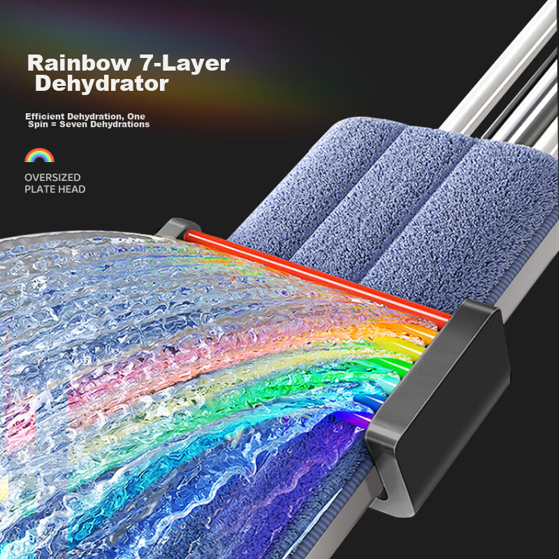 Jiabangshou 50 см алюминиевый сплошной швабра с 4 тряпками без ручной стирки для домашних полок