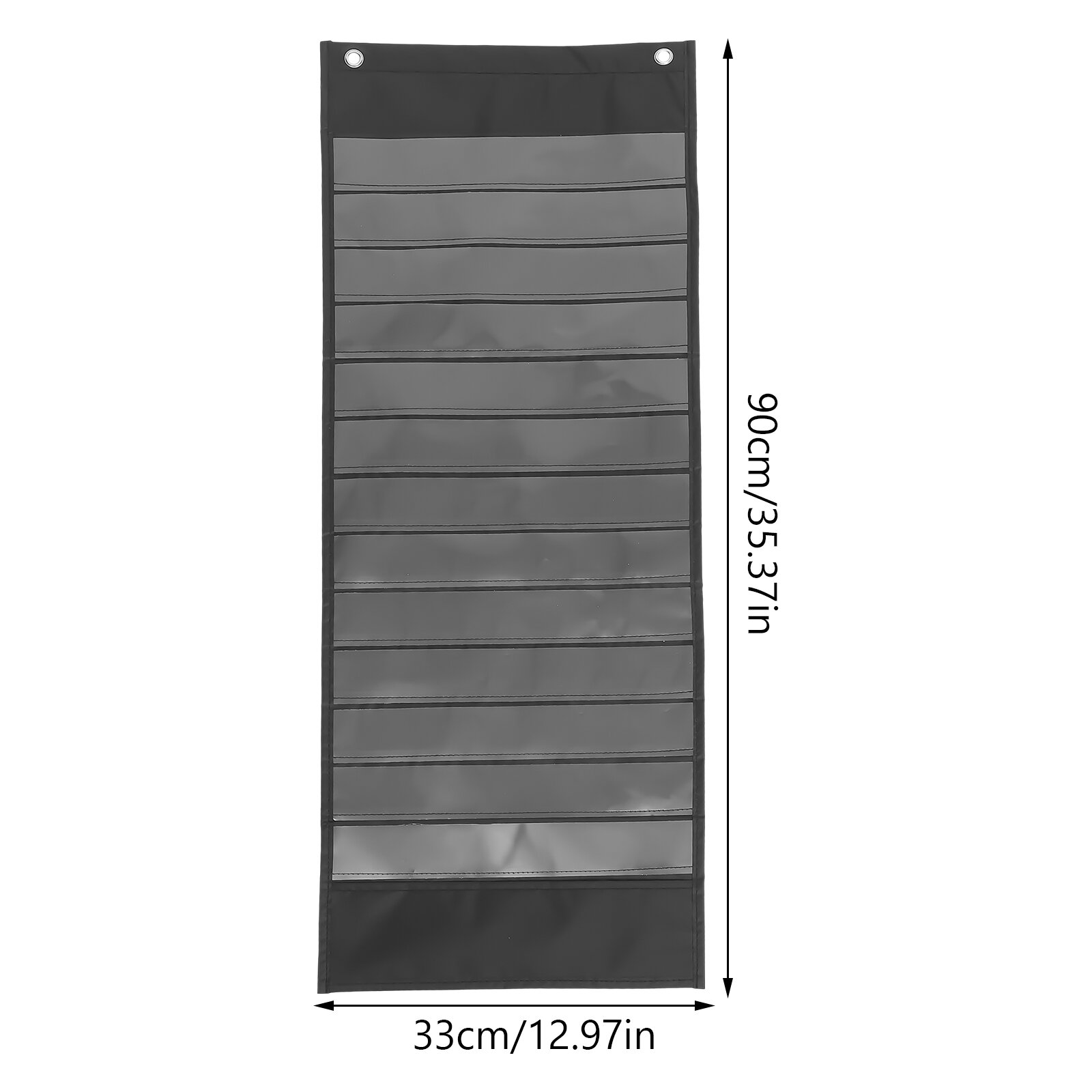 Органайзер Для Двери Из Ткани Оксфорд Чёрный 90.00X33.00X0.25Cm
