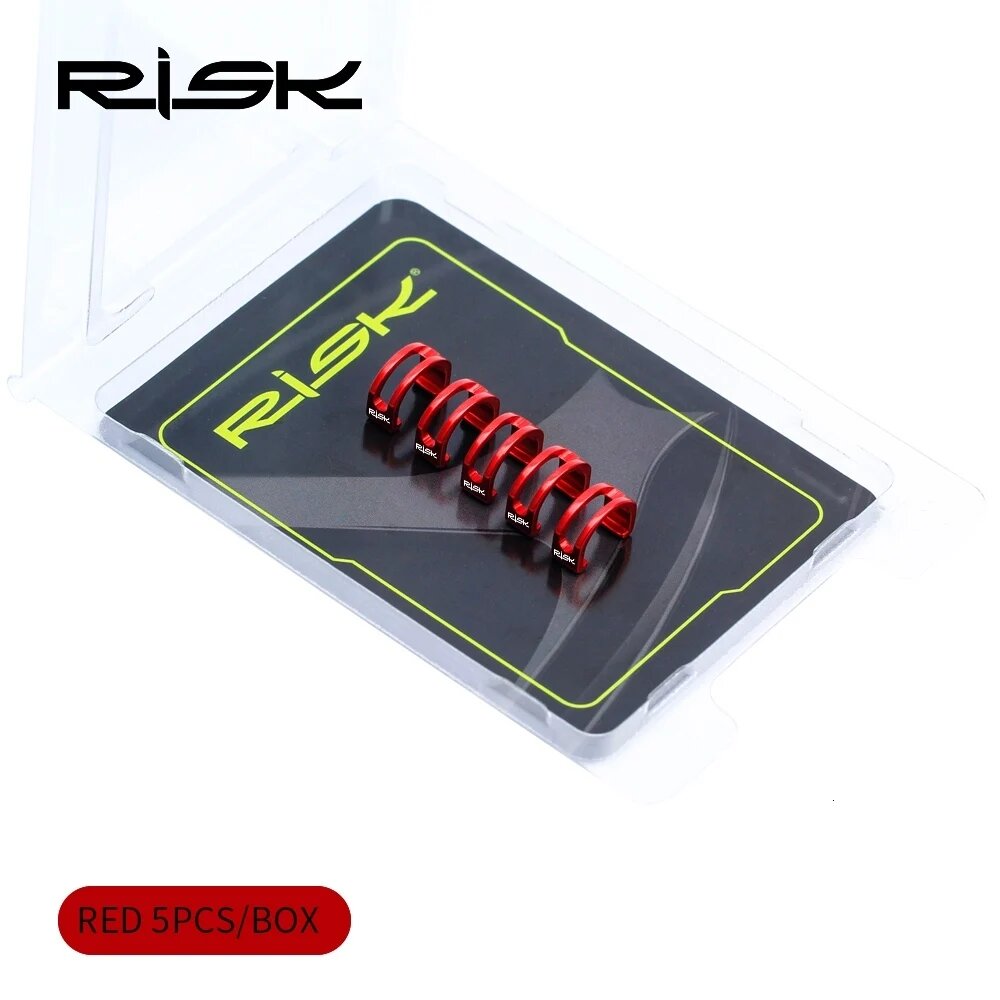 RISK Комплект C-образных и U-образных зажимов для велосипеда 5pcs- Red