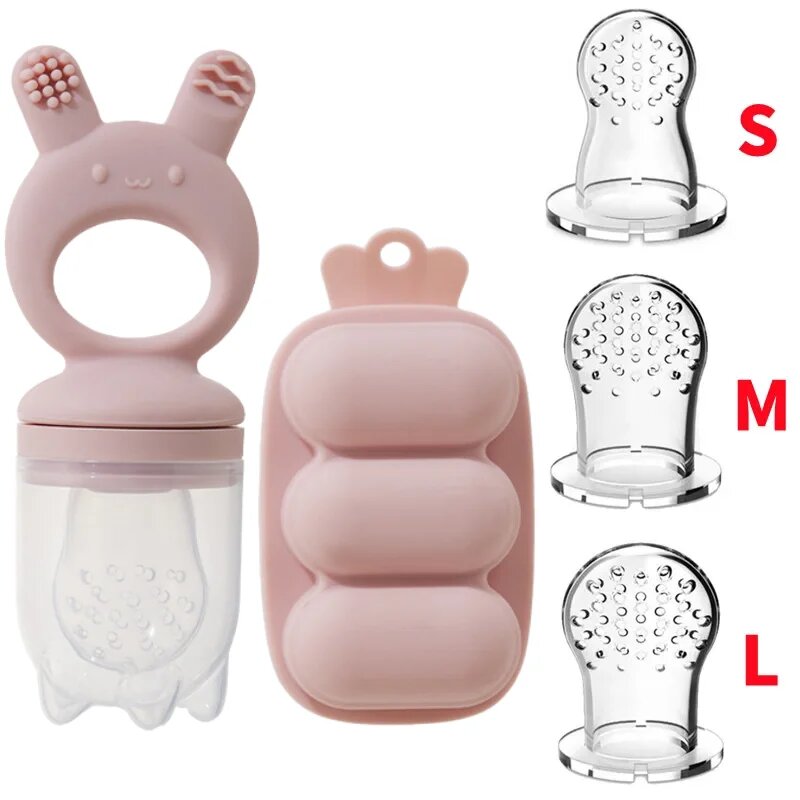 Силиконовые формы для прикорма малышей Розовый, dark pink 5pcs set