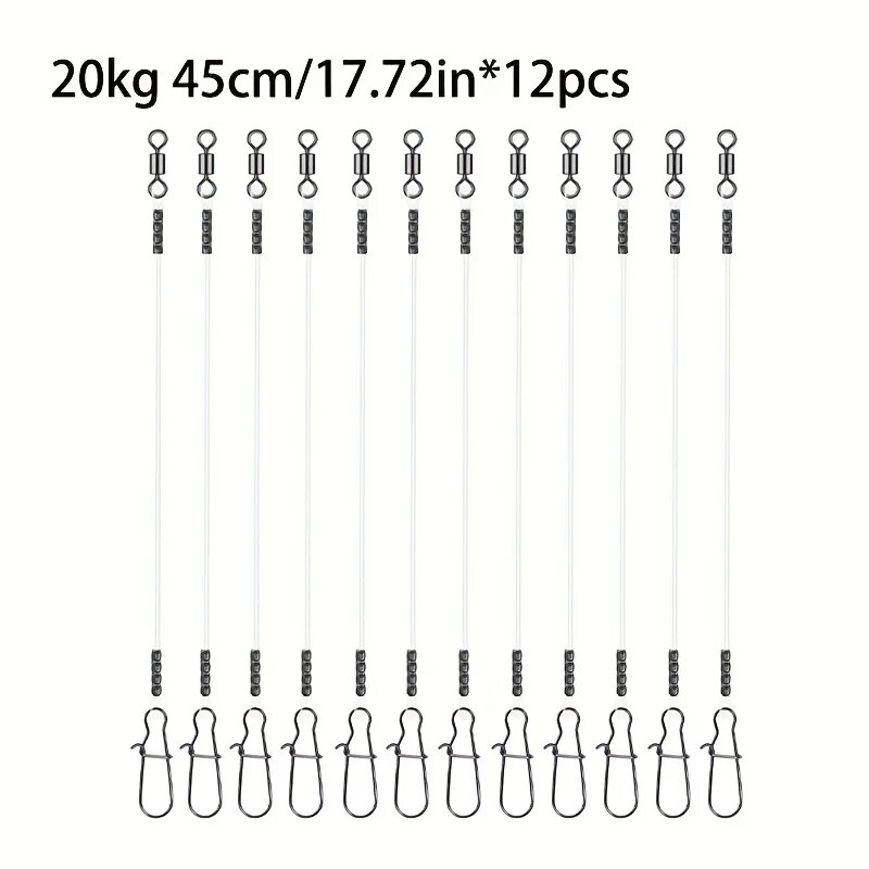 YOTO Фторуглеродная Рыболовная Леска 12шт 7-18кг 20kg45cm12pcs