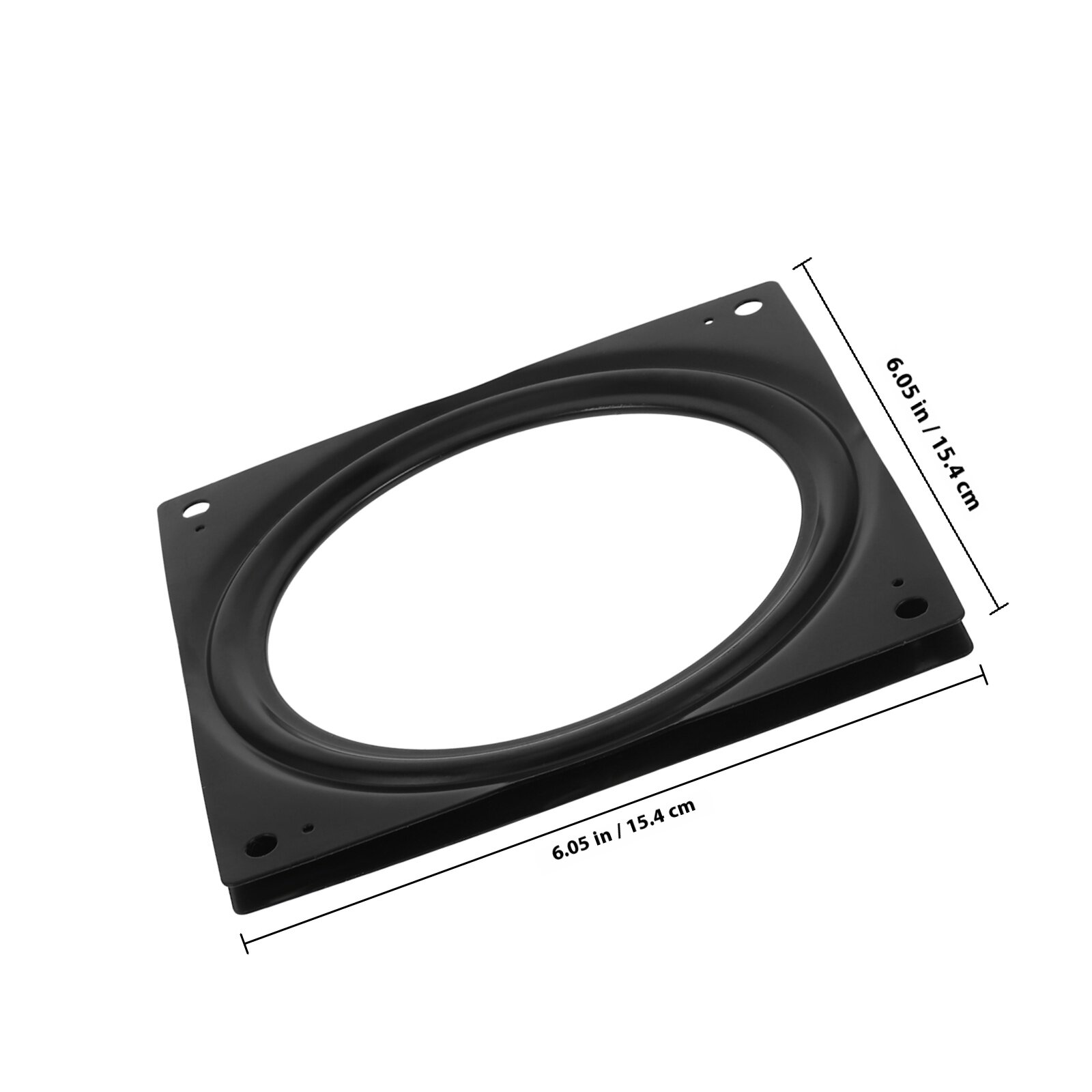 Поворотная Плита Для Мебели Размером 15.40X15.40X0.90Cm Чёрного Цвета С Простой Установкой И Надёжным Материалом