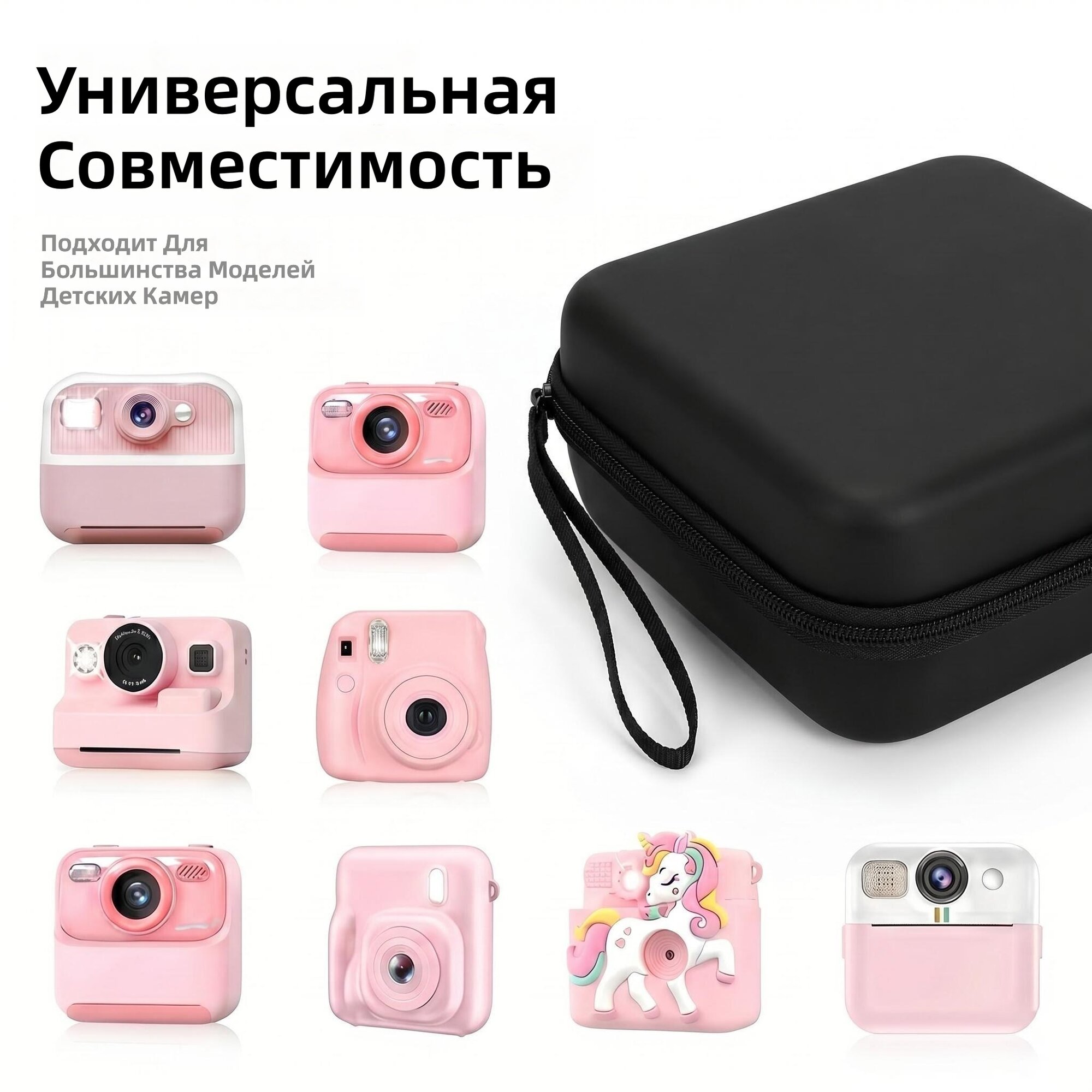 Жесткий ударопрочный чехол для цифровой камеры из ЭВА с поролоновой подкладкой, черный, органайзер для объективов и аксессуаров (только чехол)