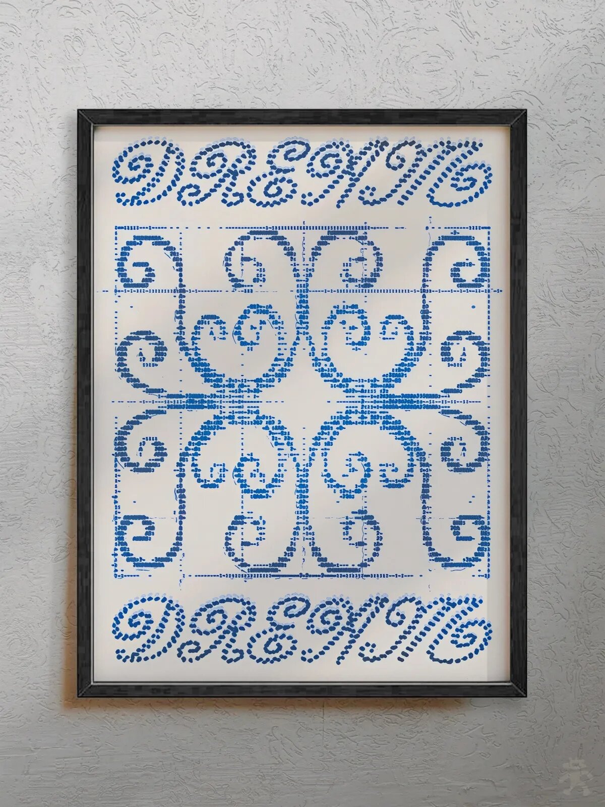 Интерьерный постер "Blue Dreams" в стиле pinterest, формат 30x40 см