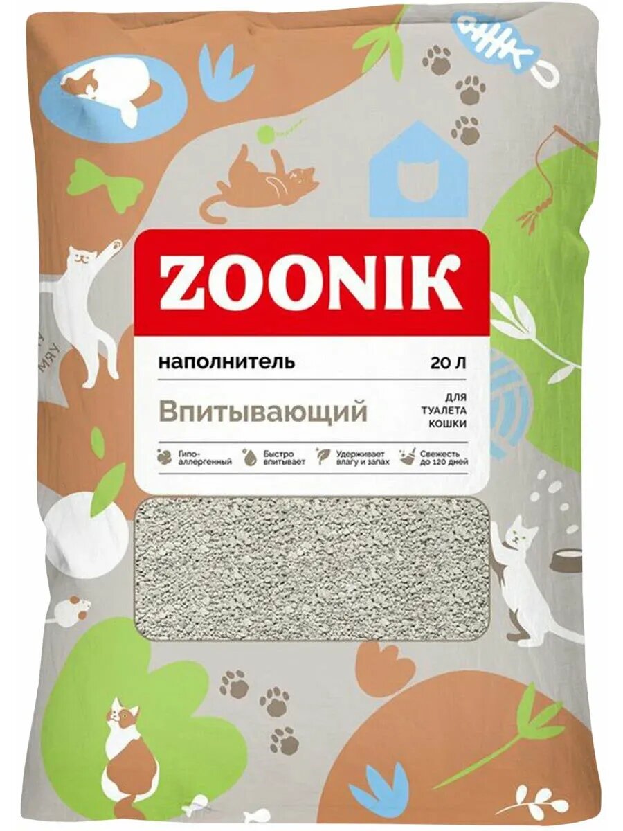 ZOONIK Наполнитель впитывающий 20л