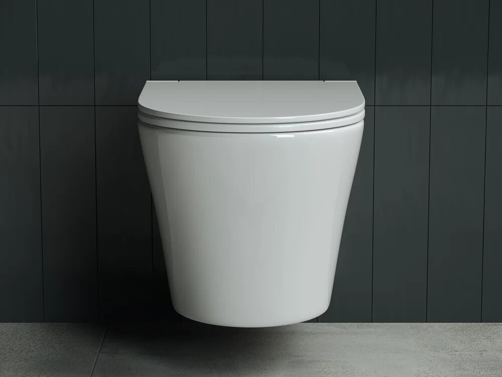 Комплект 3 в 1 Унитаз подвесной Ceramicanova Форма (Forma) CN3011 / Инсталляция STWORKI 510162 / Кнопка Хельсинки 500471 цвет матовый черный