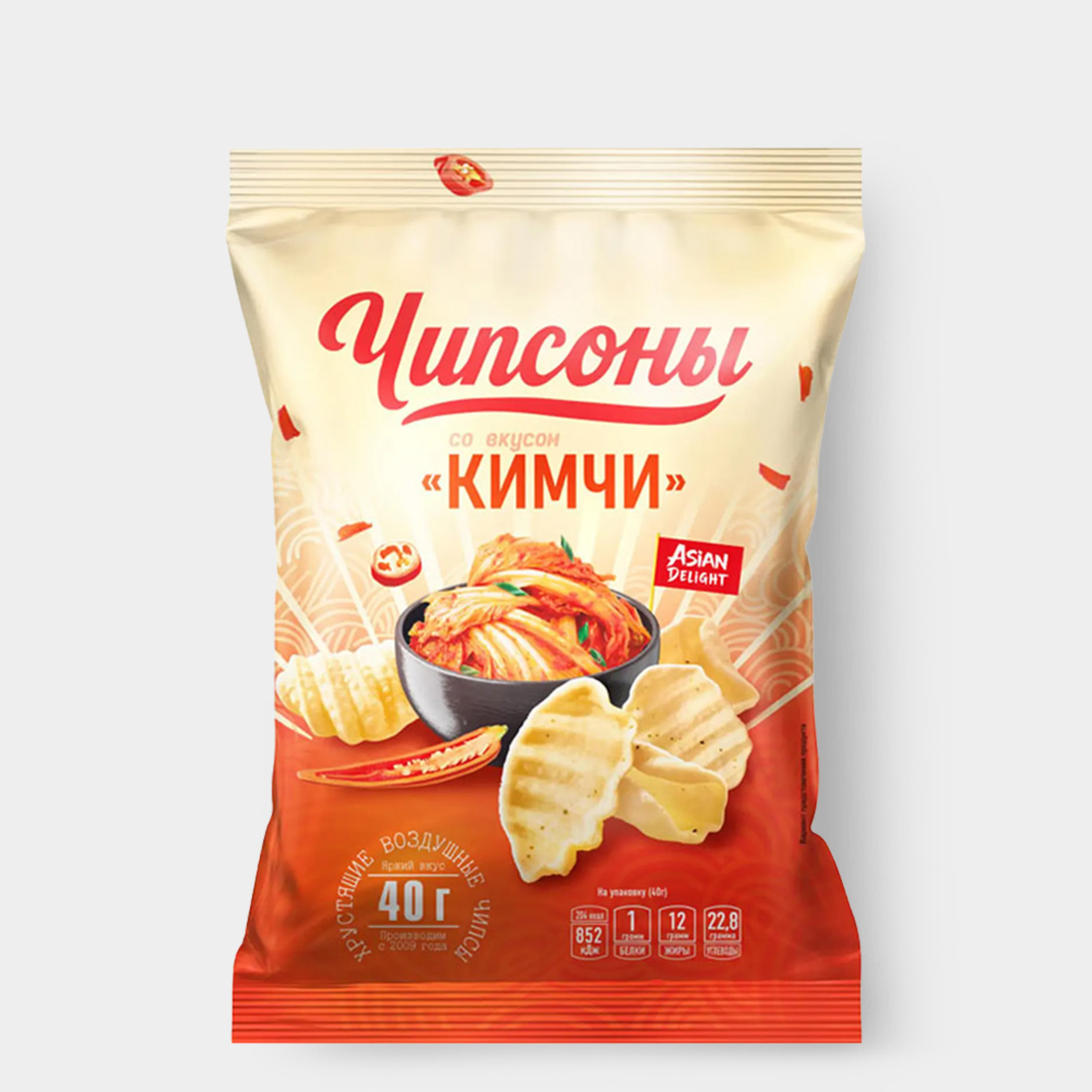Чипсоны, чипсы со вкусом кимчи, 40 г