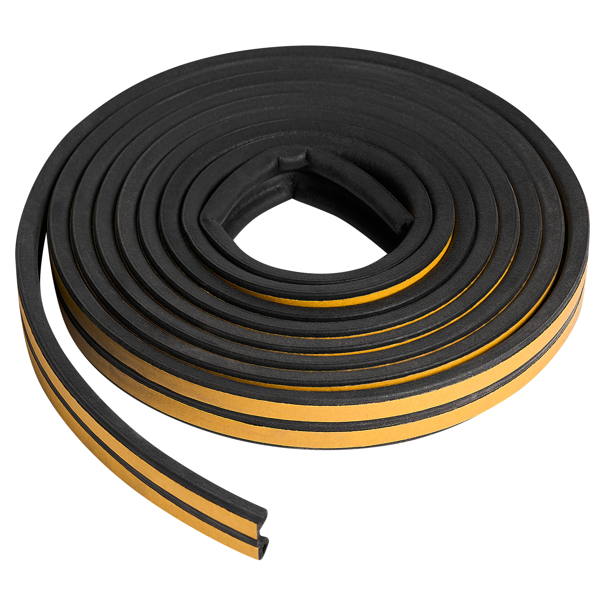 Уплотнитель EPDM для окон и дверей самоклеящийся P-профиль 6 м цвет черный