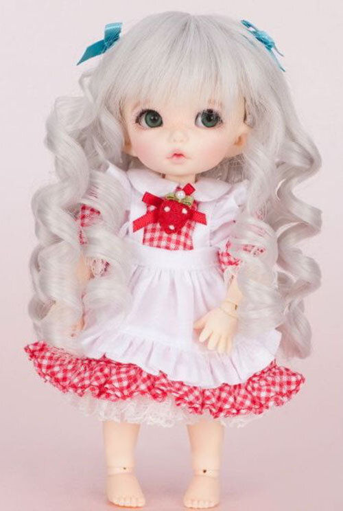 Парик для БЖД кукол Fairyland Wig PFW-02 (светло-серый, размер 15-18 см)