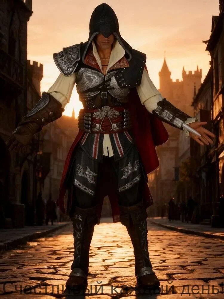 Фигурка Assassins Creed II Ezio Master Assassin - Эцио Аудеторе в черном (15см).