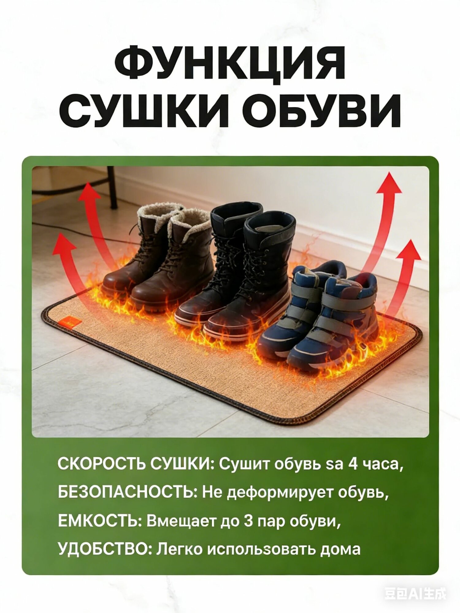 Электрический нагреватель подушек греет ноги и нагревает руки,30*50CM