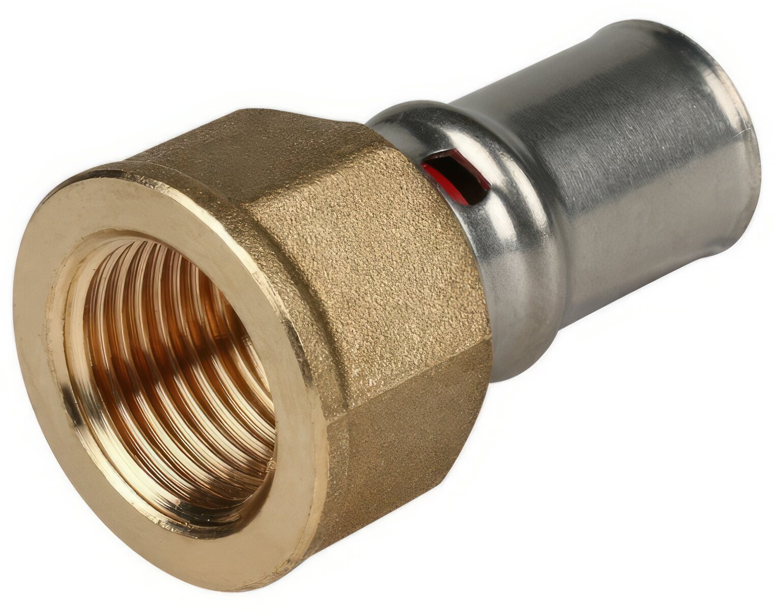 Соединитель пресс STOUT 1/2"ВРх16 латунь
