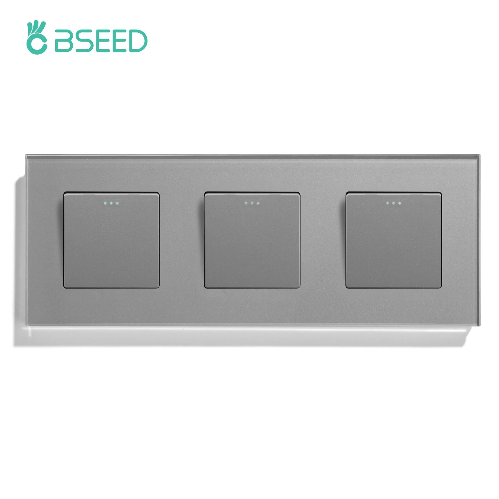 Выключатель 3-х кнопочный BSEED Triple 1Gang Gray