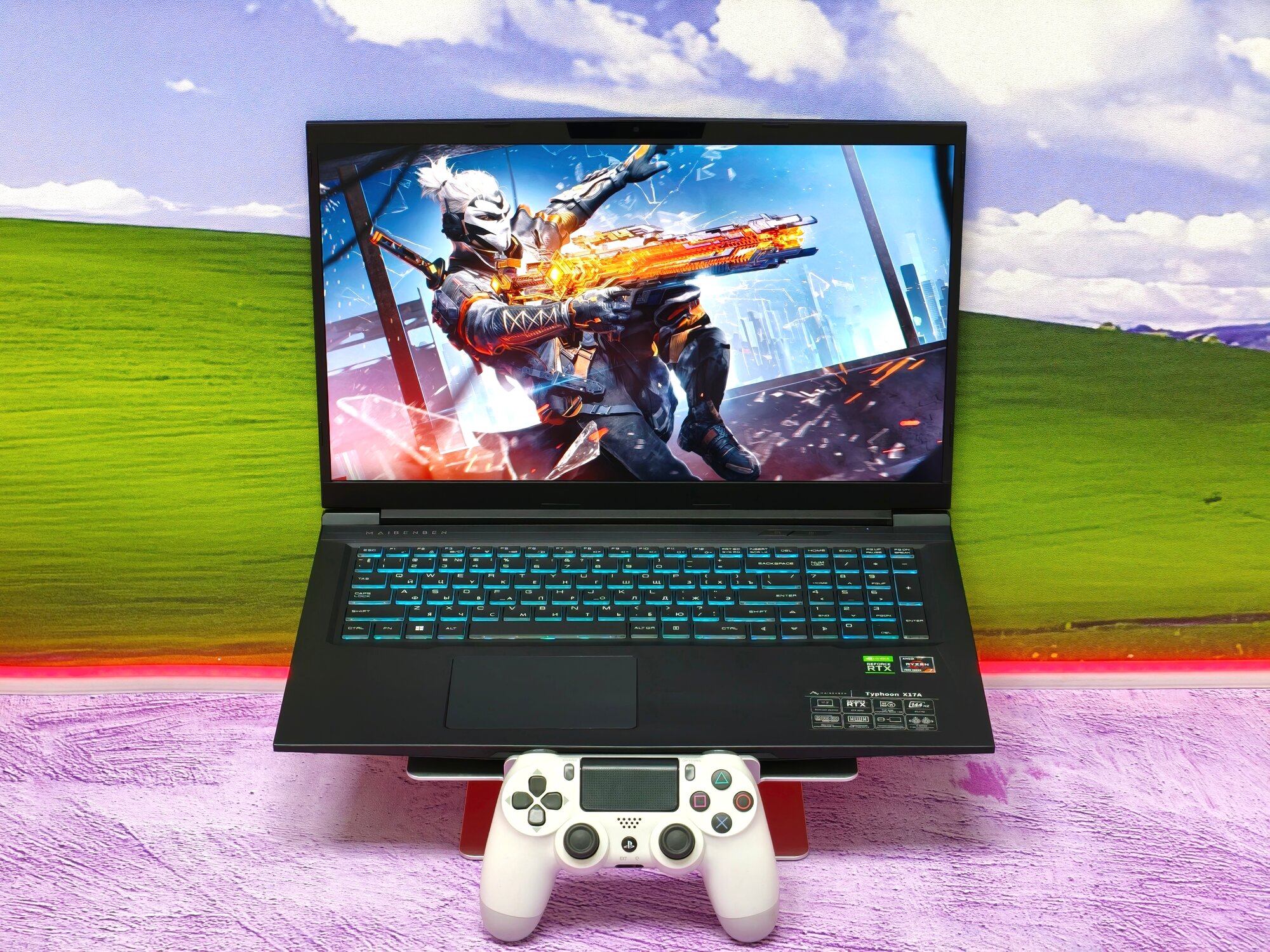 17.3" Ноутбук MAIBENBEN X17A-R77435, 144 ГЦ IPS FHD, Ryzen 7 7435H, 16 ГБ, SSD 512 ГБ, GeForce RTX 3050, Win11Home, серый