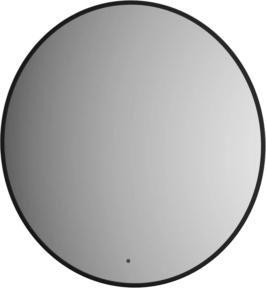 Зеркало круглое Defesto Aura DF 2994R 70x70 со светодиодной подсветкой, 70 см, черное, пластиковое, зеркало настенное в ванную, в современном стиле