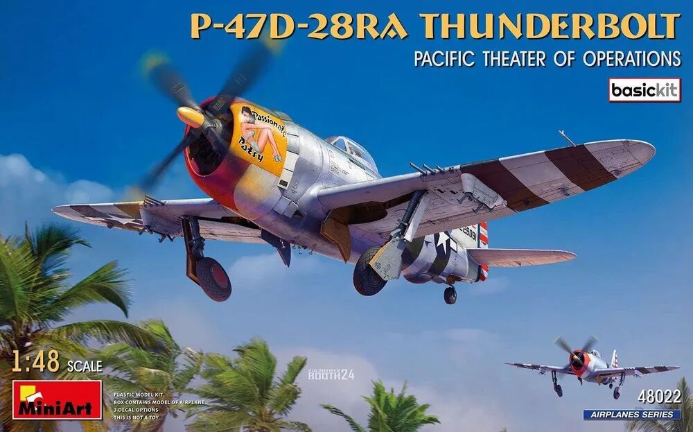 Miniart 48022 1/48 Самолёт P-47D-28RA Thunderbolt Pacific Theaters of Operations. BASIC KIT