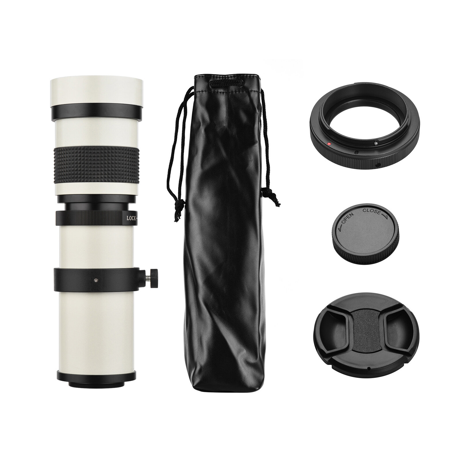 Объектив с адаптером T-Mount для Canon, 420-800 мм, ручная фокусировка, прочная металлическая конструкция