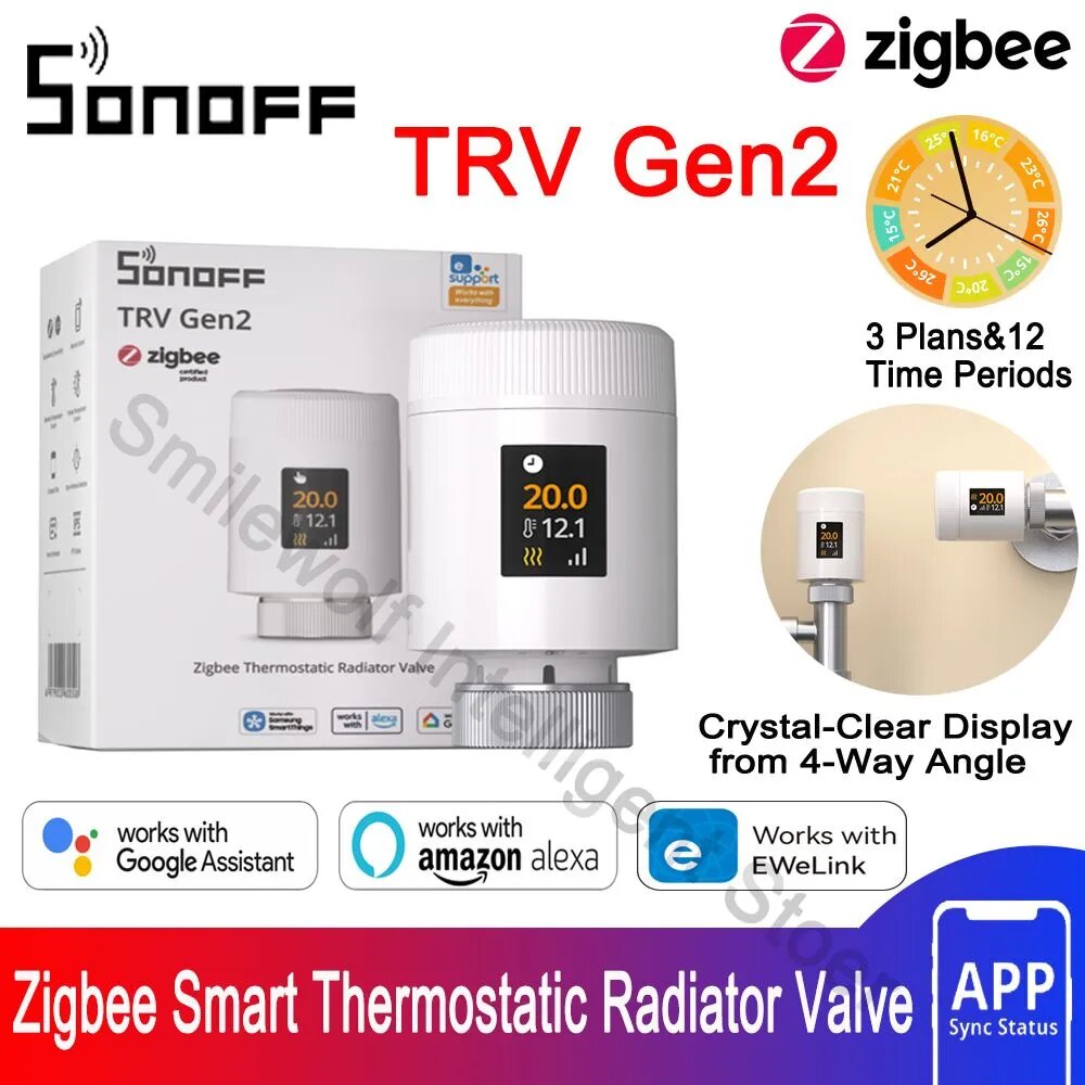 SONOFF TRV Gen2 Zigbee термостатический радиаторный клапан TRV-ZBT
