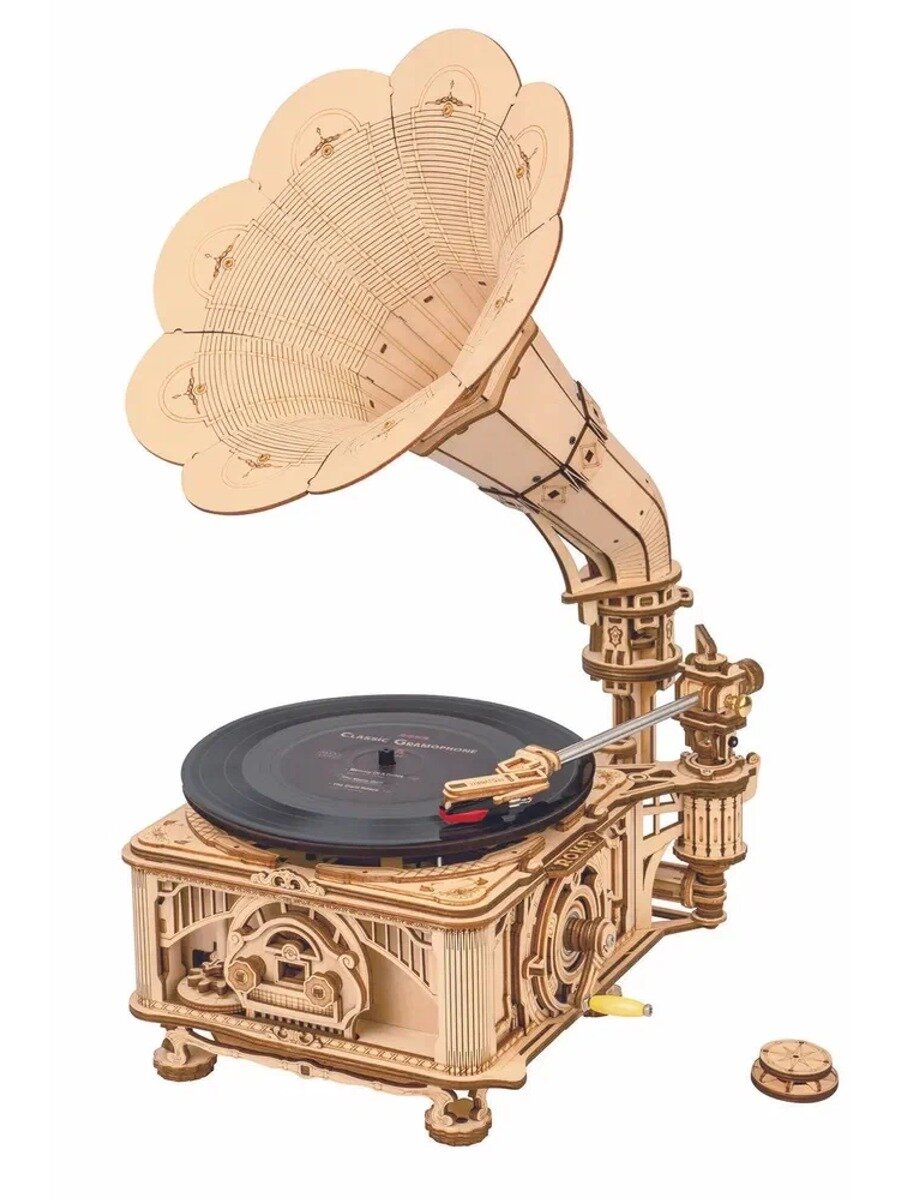 Механический музыкальный конструктор Robotime Классический граммофон Classic Gramophone 1
