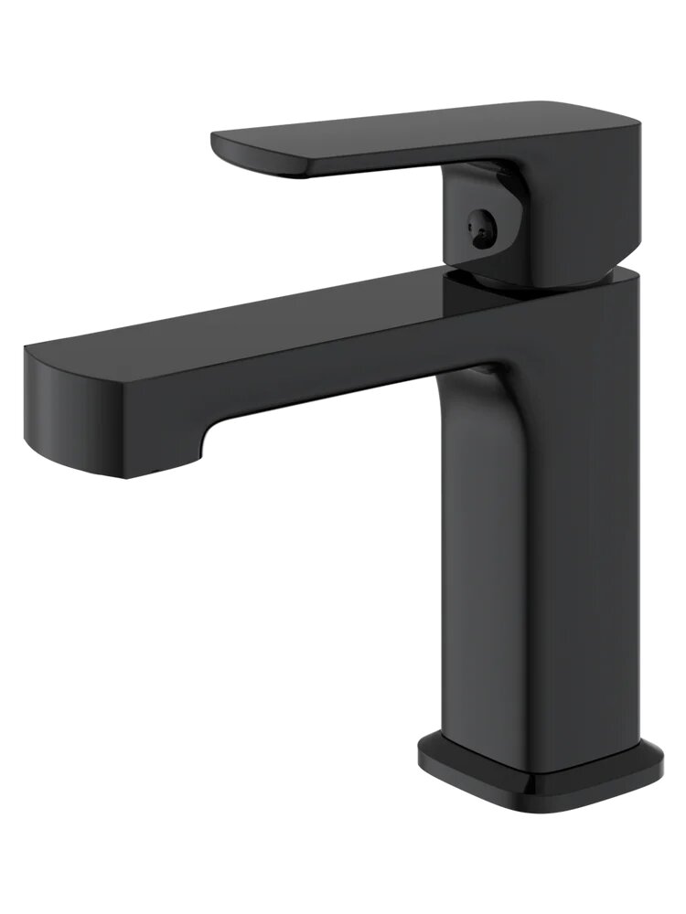 Смеситель для раковины Haiba HB10512-7 черный, матовый, кран для ванной в раковину, из латуни, рычажный, с керамическим картриджем