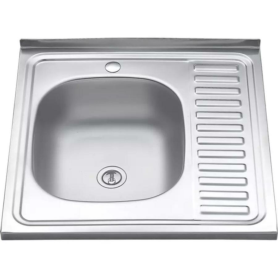 Накладная мойка для кухни MELANA 6060 L 0,4/160 (073 t L*20) прямоугольная из нержавеющей стали