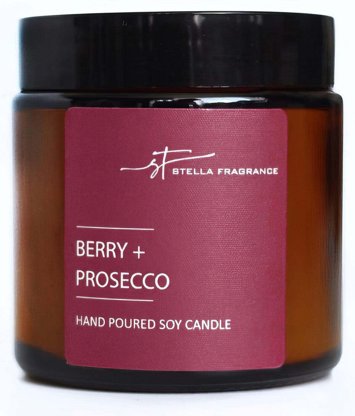 Свеча в банке STELLA FRAGRANCE Berry Prosecco 6х6,5см 30ч/г ароматизированная