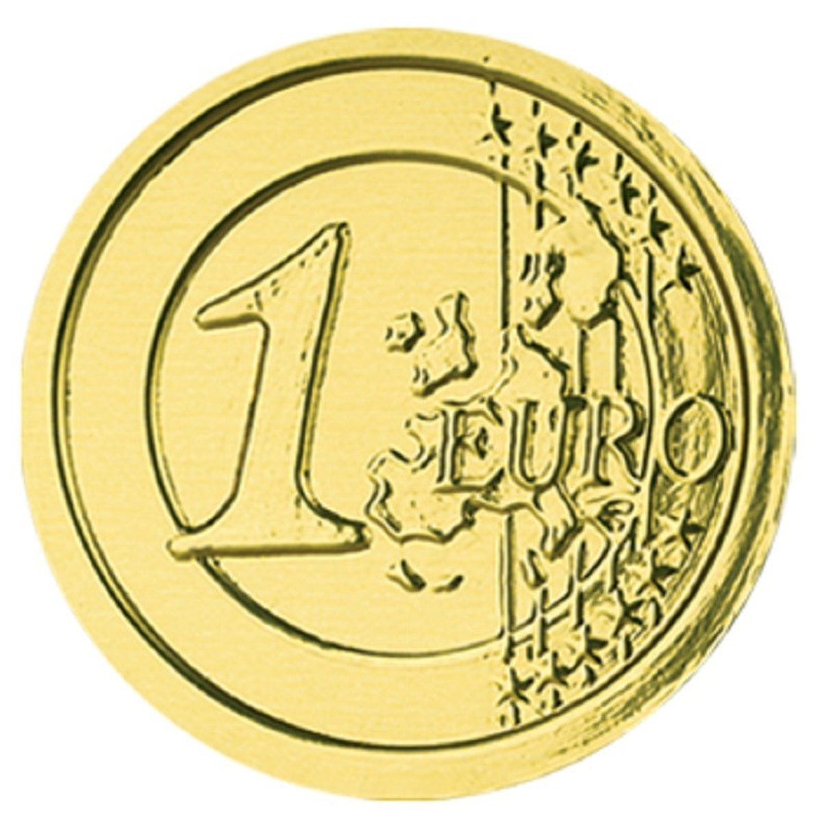 Шоколад порционный Монеты в банке Евро (120шт. по 6г), 1 уп.