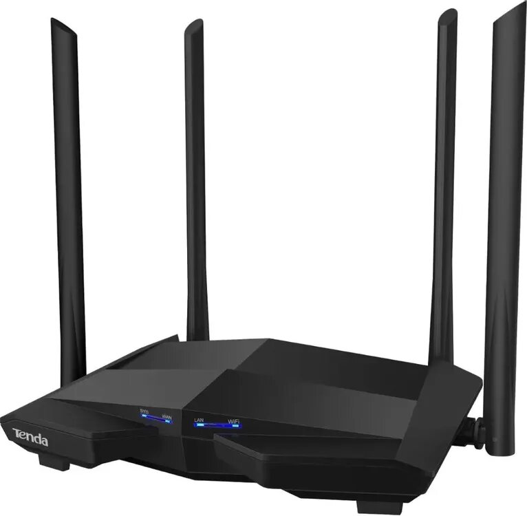 Wi-Fi роутер TENDA AC10, Wi-Fi 5, AC1200, 2.4/5ГГц, 3 LAN, черный