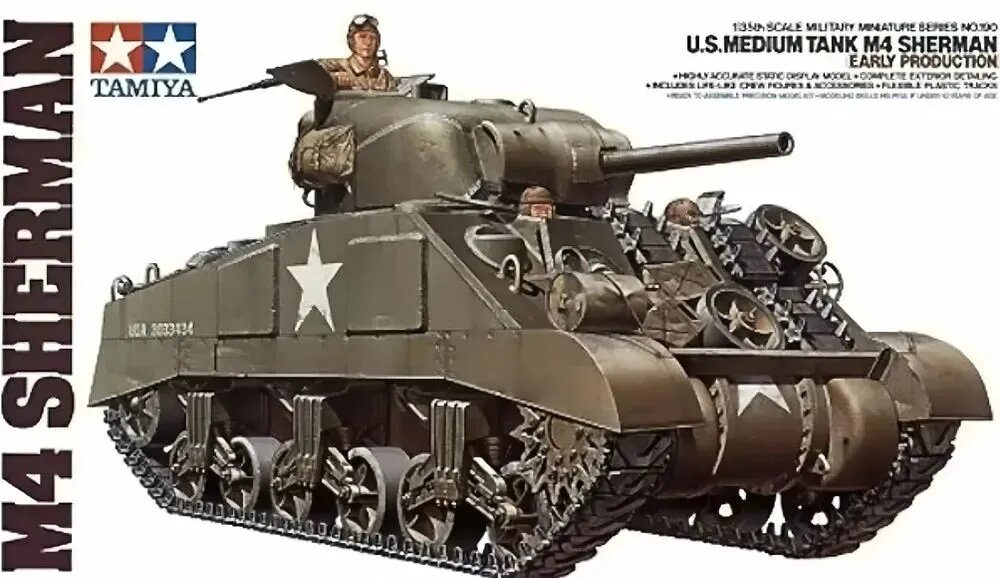 Tamiya 35190 1/35 Набор моделей раннего производства среднего танка M4 Sherman