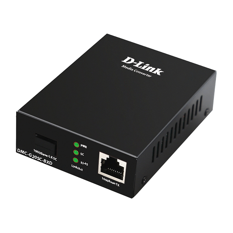 Медиаконвертер D-Link DMC-G20SC-BXD WDM, 1000Base-T в 1000Base-LX, SC, одномодовый, до 20 км DMC-G20SC-BXD/A1A