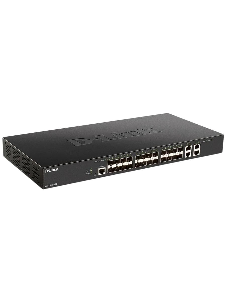 Коммутатор D-Link DXS-1210-28S/A1A черный, управляемый