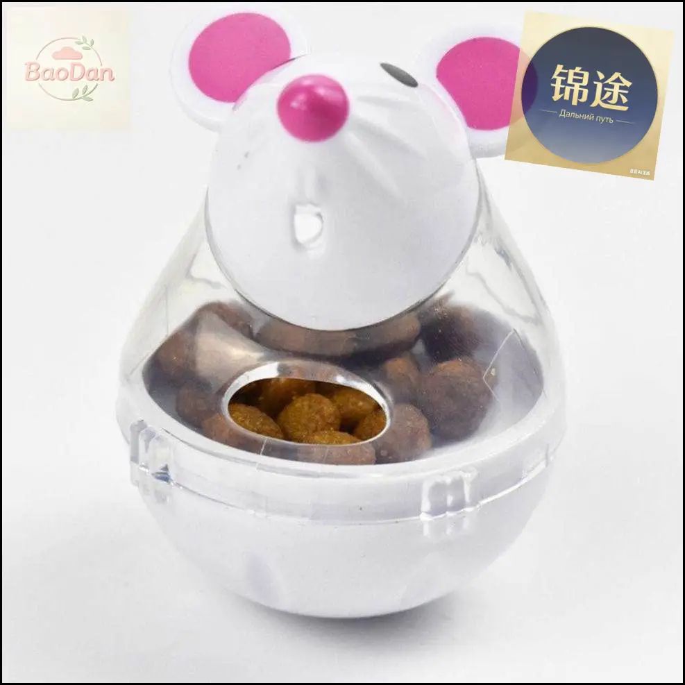 Игрушка для кошек с лакомством - неваляшка в форме мыши