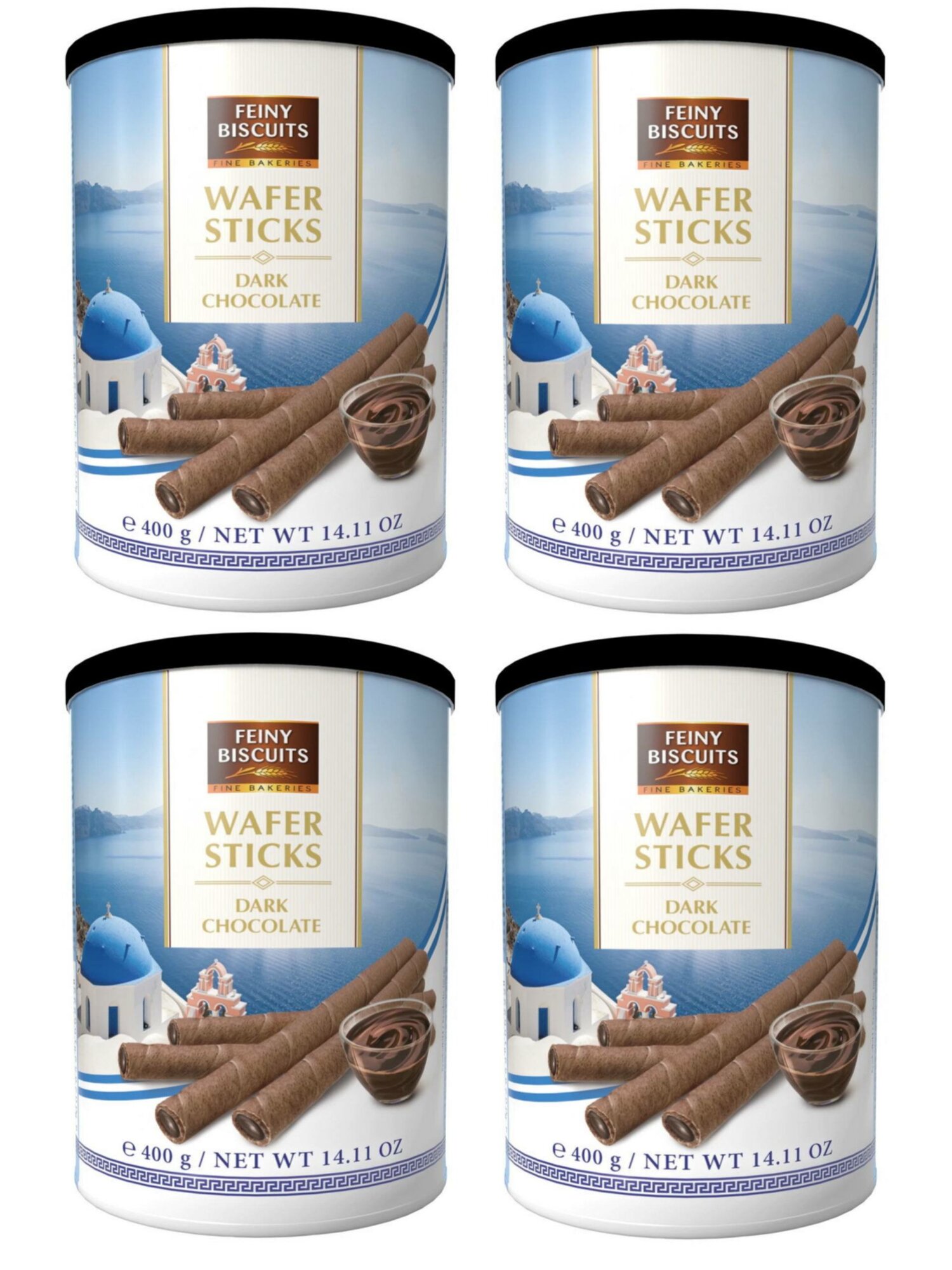 Вафельные трубочки с шоколадным кремом Feiny Biscuits, 4шт по 400г