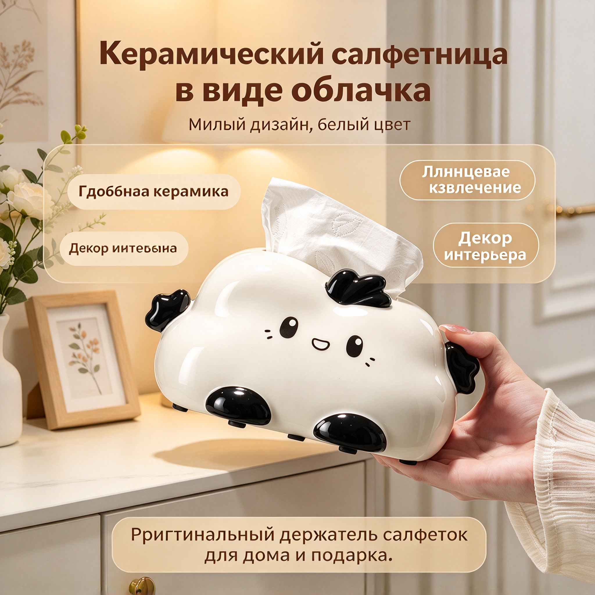 Керамическая коробка для салфеток необычной формы, декоративный держатель салфеток для стола, несколько дизайнов