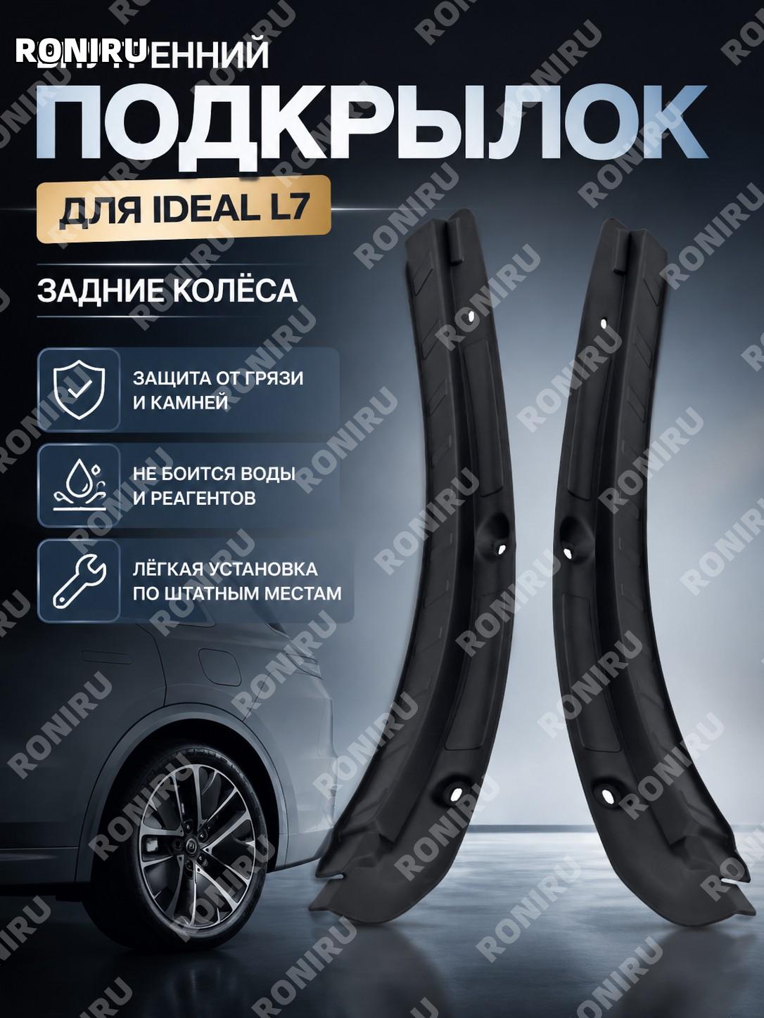 Внутренняя облицовка арки колеса для Li Auto L7, комплект 2 шт, пластиковая защита салона арки автомобиля Li Auto